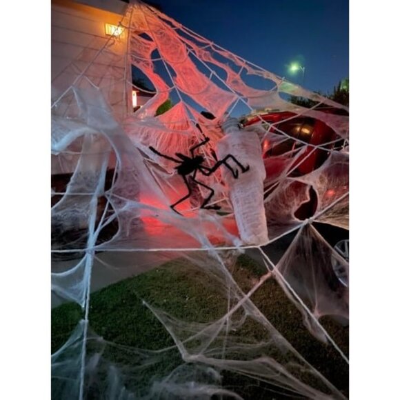 Holiday | 20 Halloween Spider Web 59 Giant Spider Decorations Fake ...